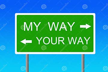My way stock illustration. Illustration of agreement - 15781987