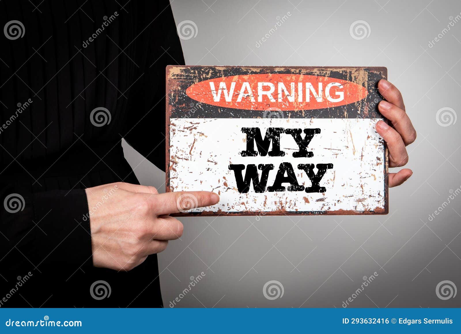 MY WAY Concept. Warning Sign with Text Stock Photo - Image of challenge ...