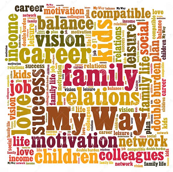 My way word cloud stock illustration. Illustration of double - 39535248