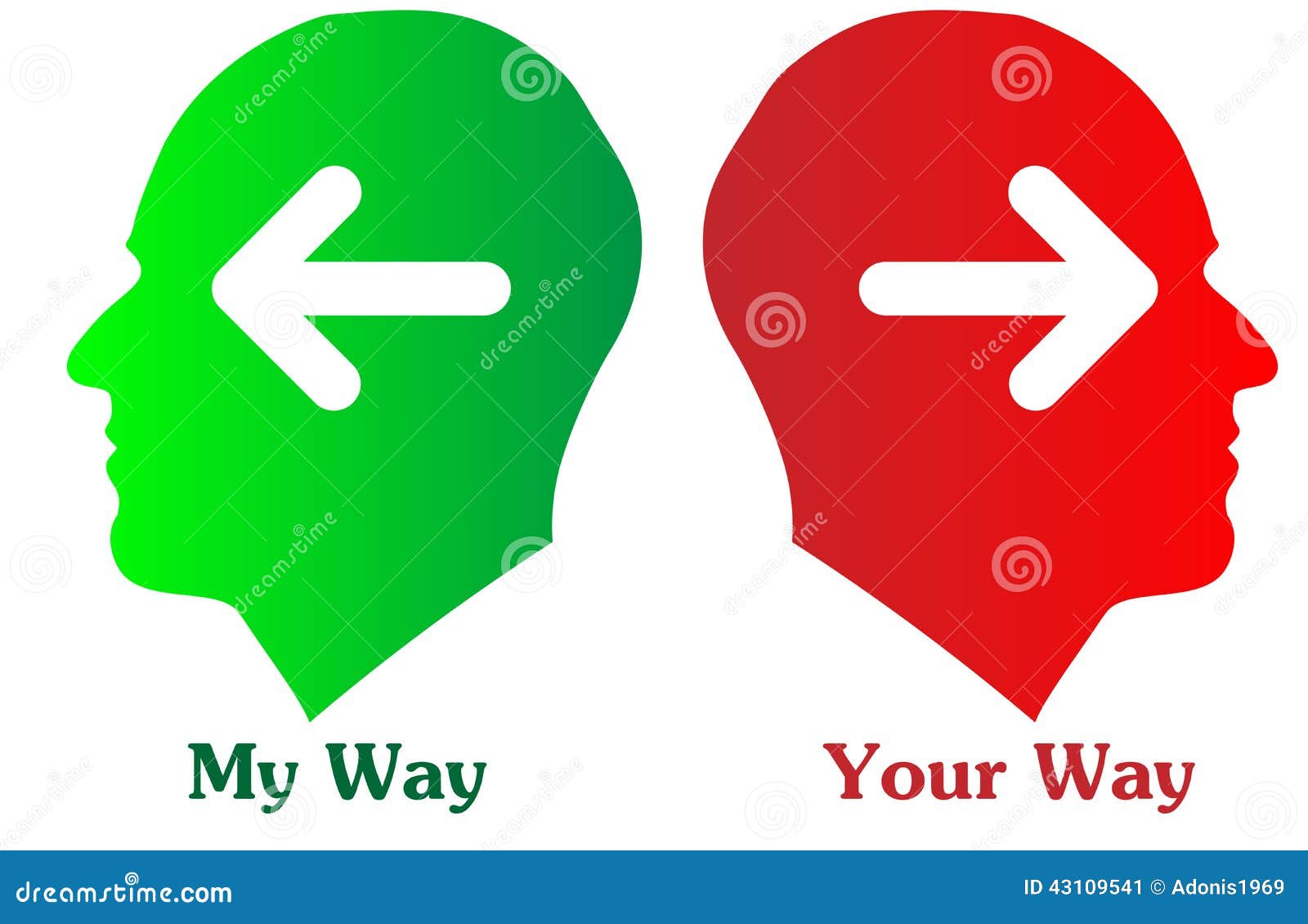 My way and your way stock vector. Illustration of colorful - 43109541
