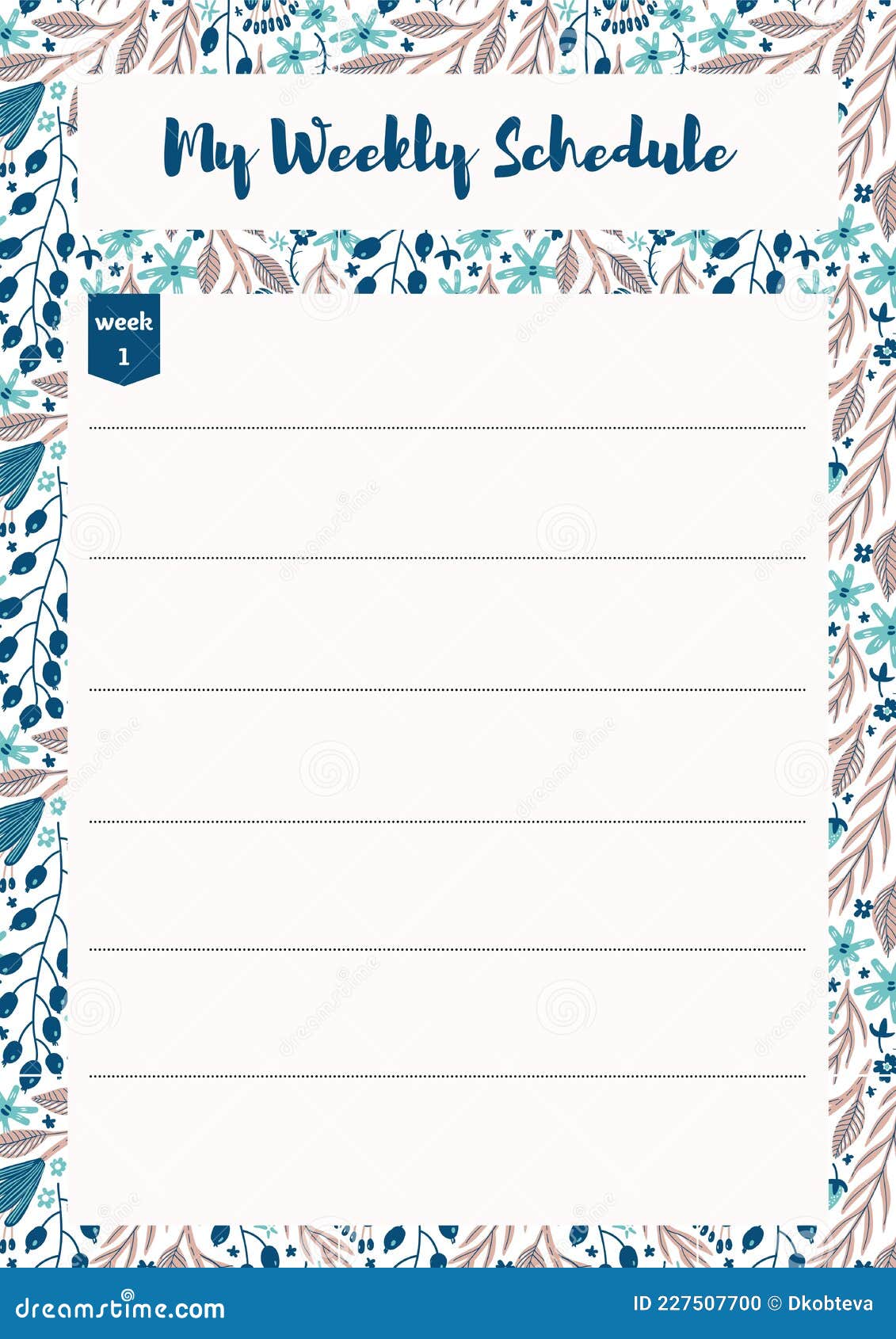 My Weekly Schedule. Planner. Organiser and Schedule with Place for ...