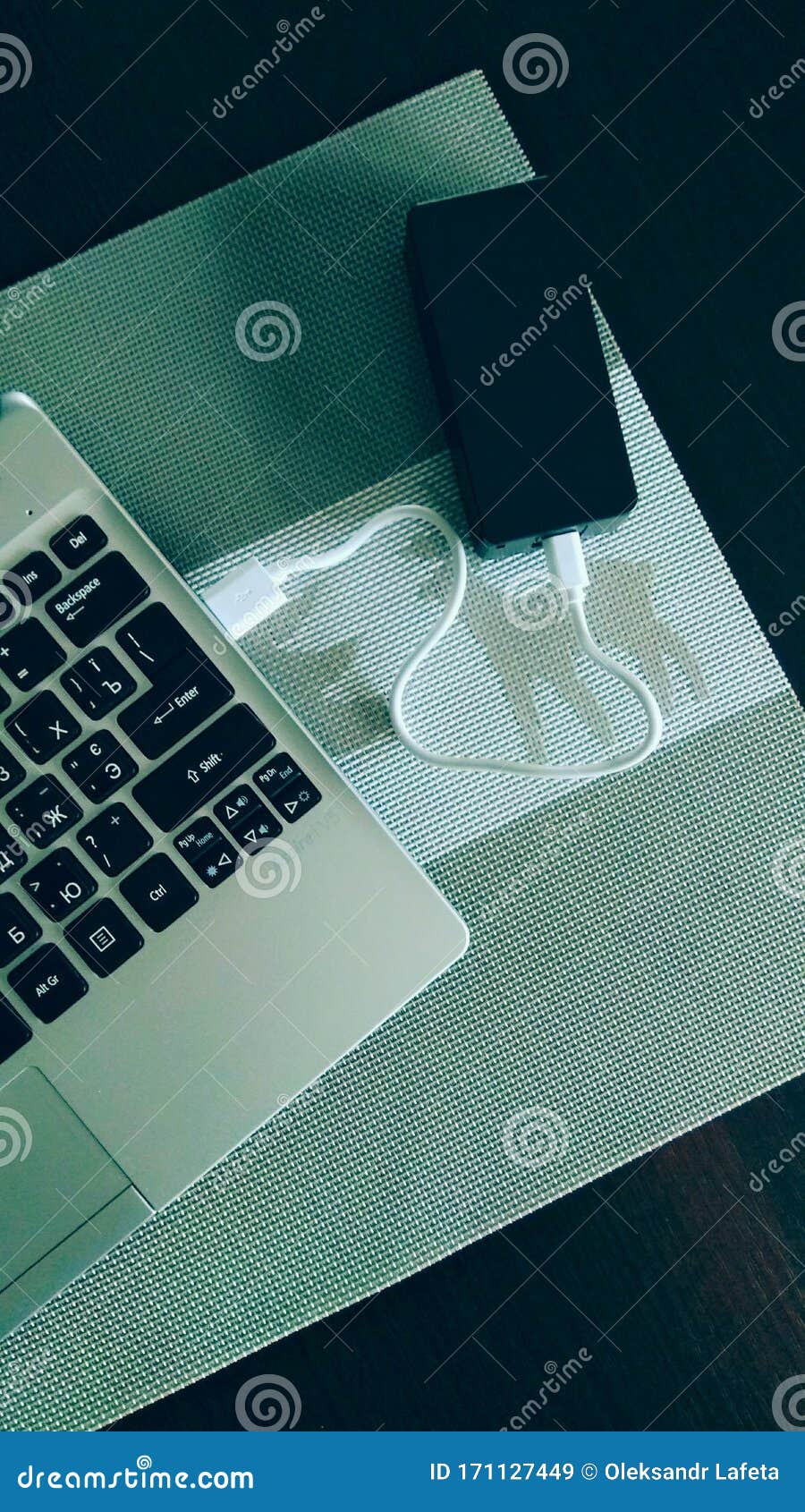 My working place stock image. Image of white, cables - 171127449