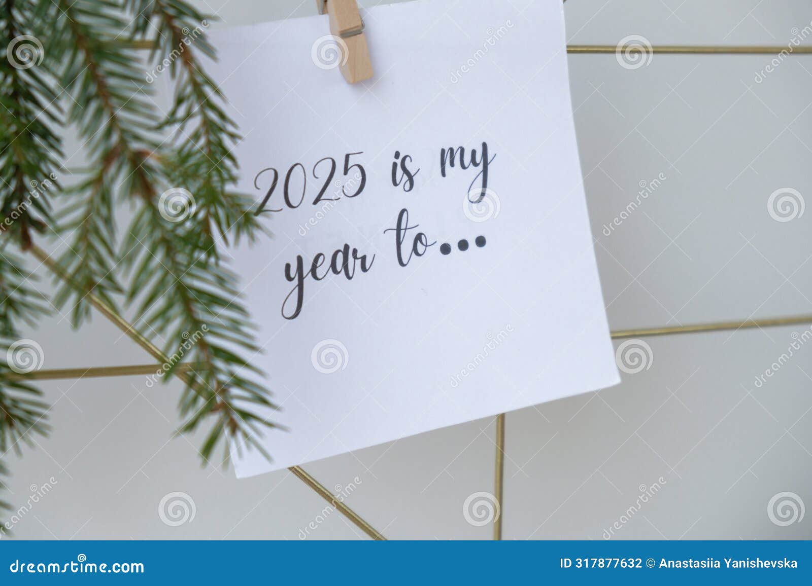 2025 is MY YEAR TO Text on White Paper Note on Vision Board with ... 2025 is MY YEAR TO Text on White Paper Note on Vision Board with ...