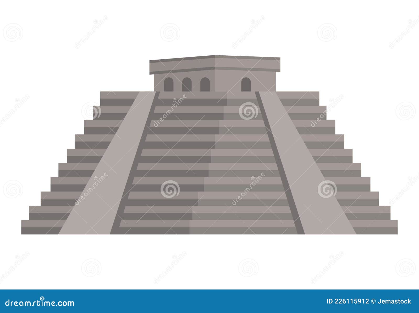 Myan pyramid landmark stock vector. Illustration of design - 226115912