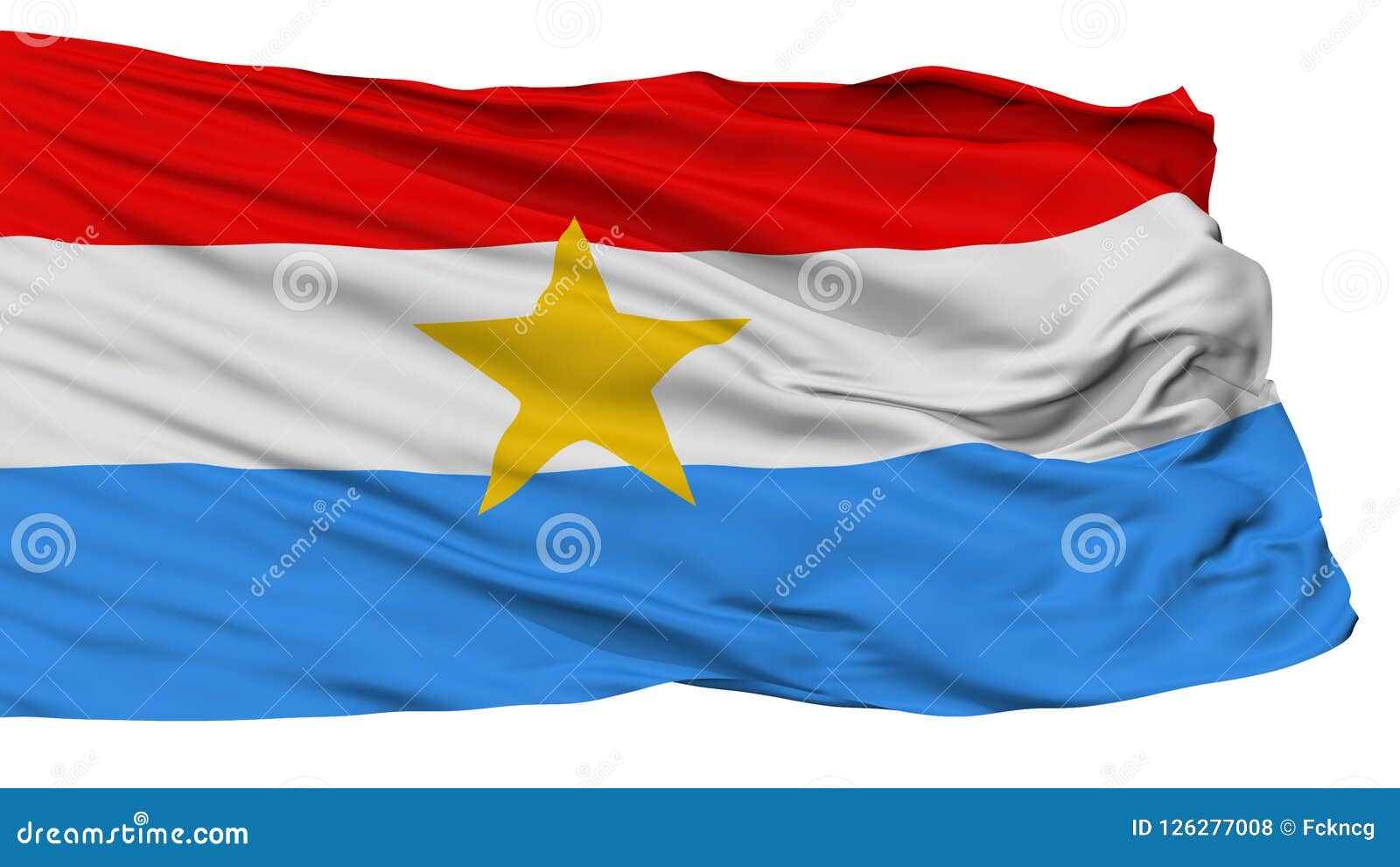 Myanmar Armed Forces Flag, Isolated on White Stock Illustration ...