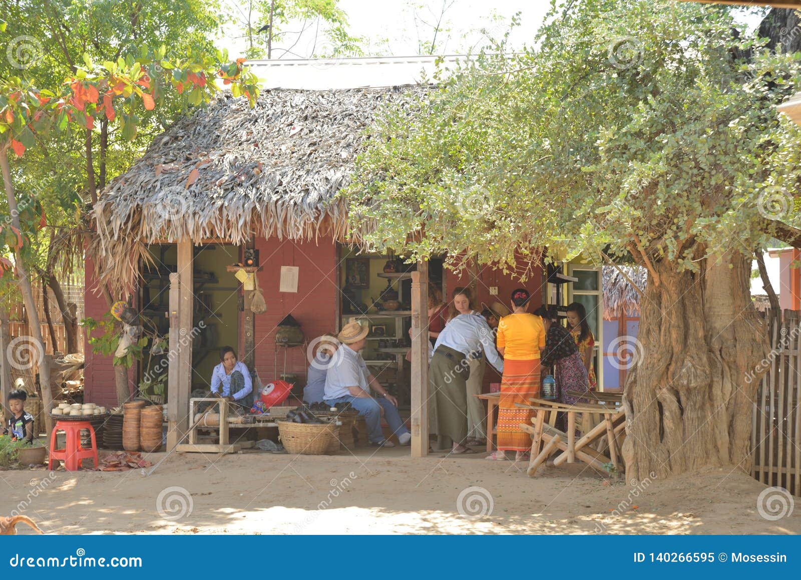 Myanmar Bagan Cottage Simple House Editorial Image - Image of buddhism ...