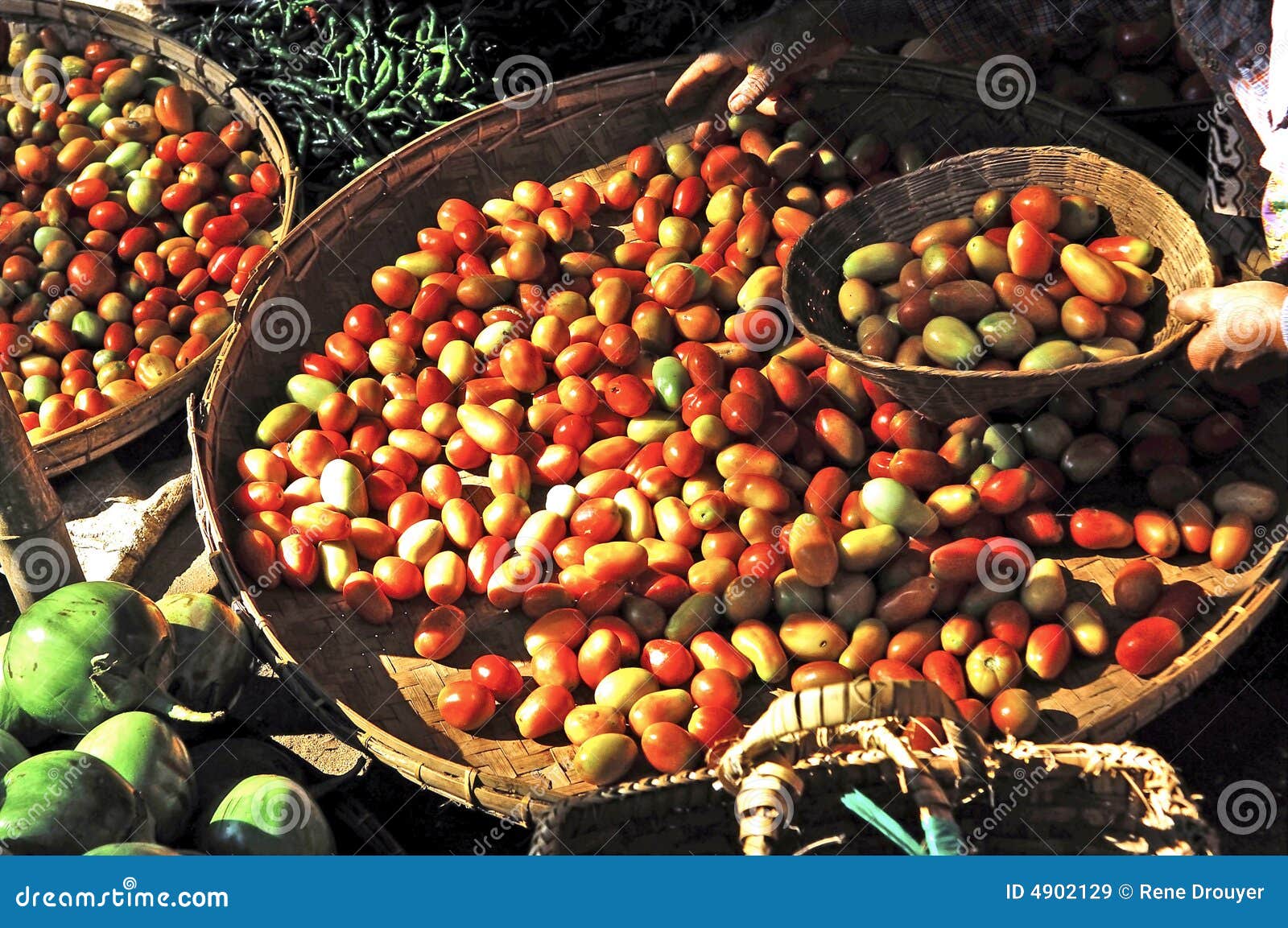 Myanmar, Bagan: Vegetables At The Market Picture. Image: 4902129