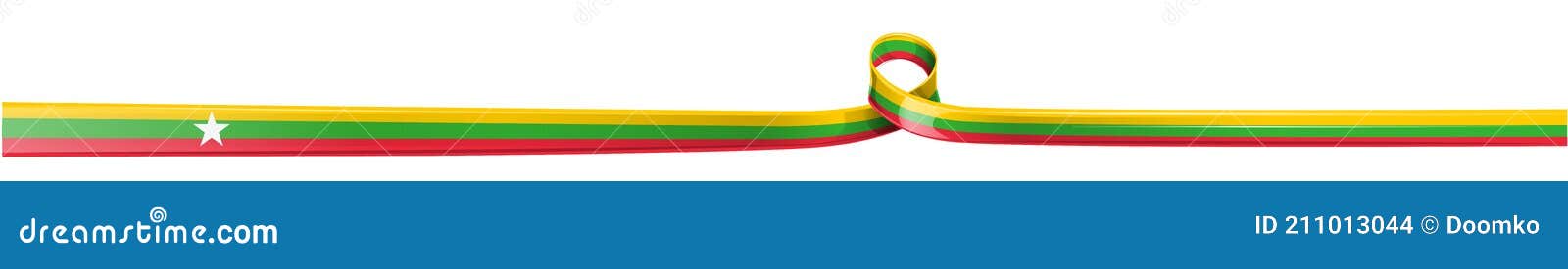 Myanmar bruma flag ribbon stock vector. Illustration of nationality ...