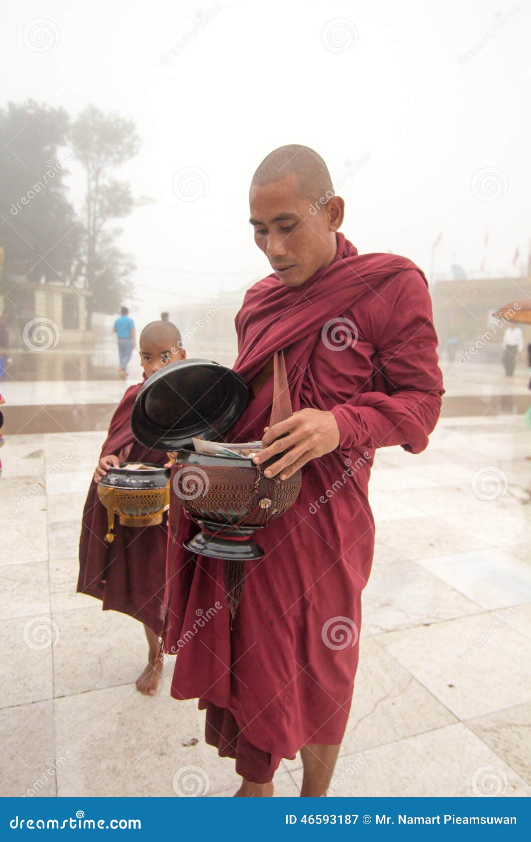 Myanmar Buddhist Monk At Shwezigon Paya, Bagan, Myanmar Editorial Photo ...