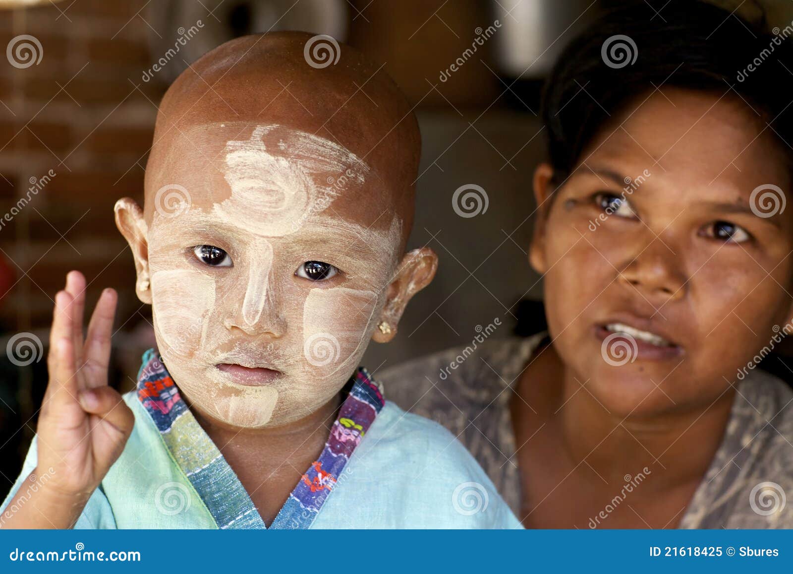 Myanmar Burma People editorial image. Image of thanaka - 21618425