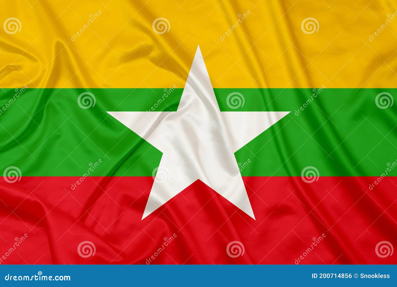 Myanmar Country Silk flag stock illustration. Illustration of myanmar ...