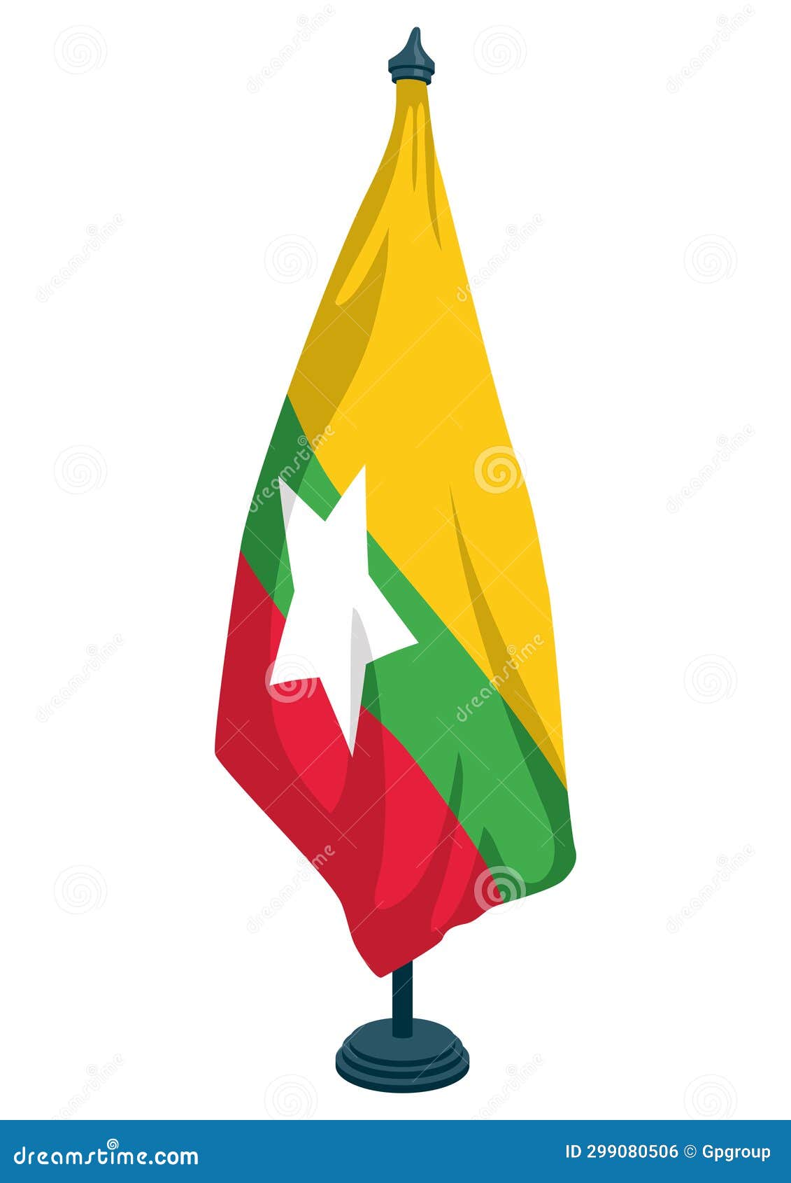 Myanmar flag illustration stock illustration. Illustration of freedom ...