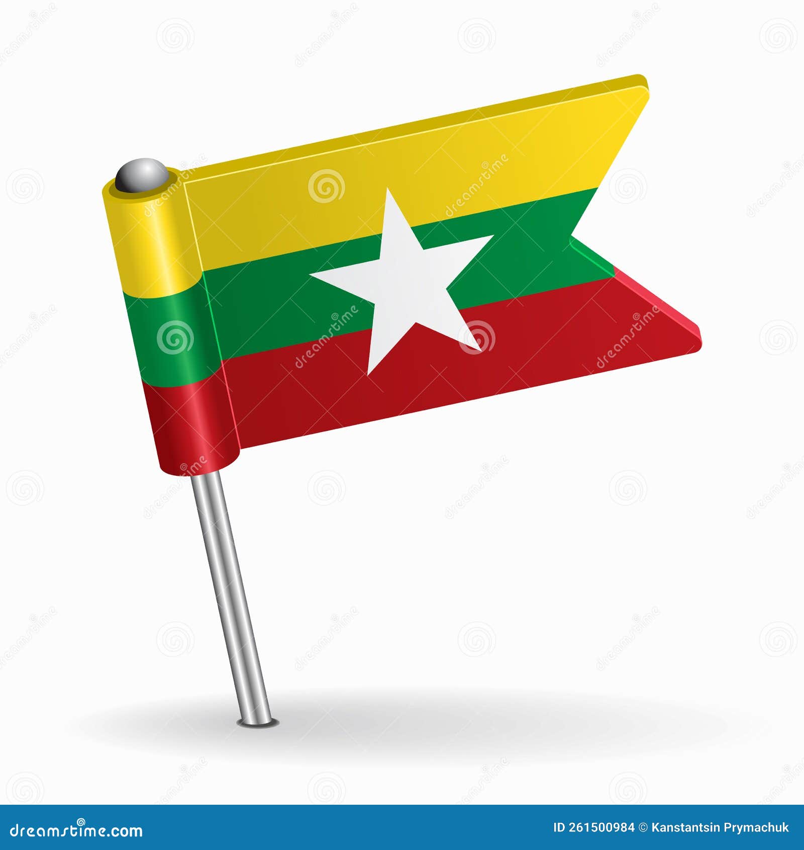 Myanmar Flag Map Pointer Layout. Vector Illustration. Stock Vector ...