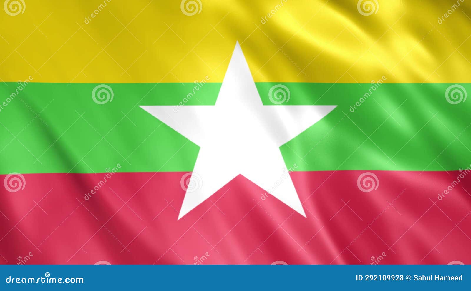 Myanmar Flag Video Animation with Seamless Loop Stock Footage - Video ...