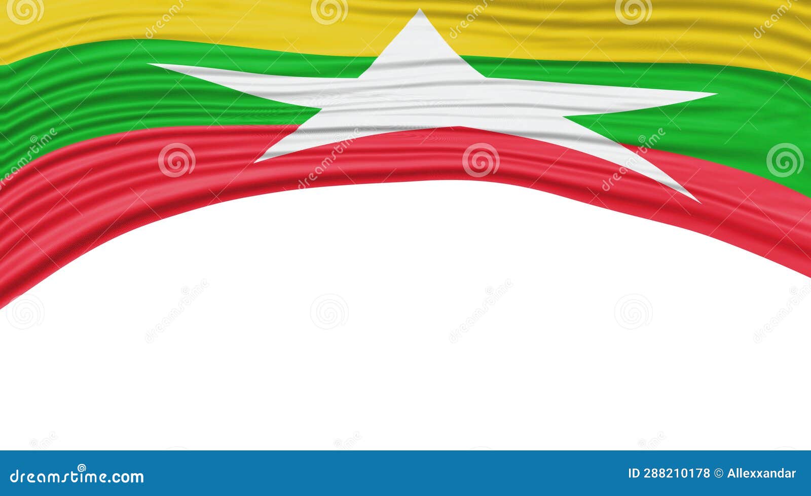 Myanmar Flag Wave, National Flag Stock Illustration - Illustration of ...