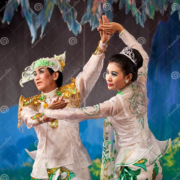 Myanmar Folk Dance editorial stock photo. Image of costume - 21802953