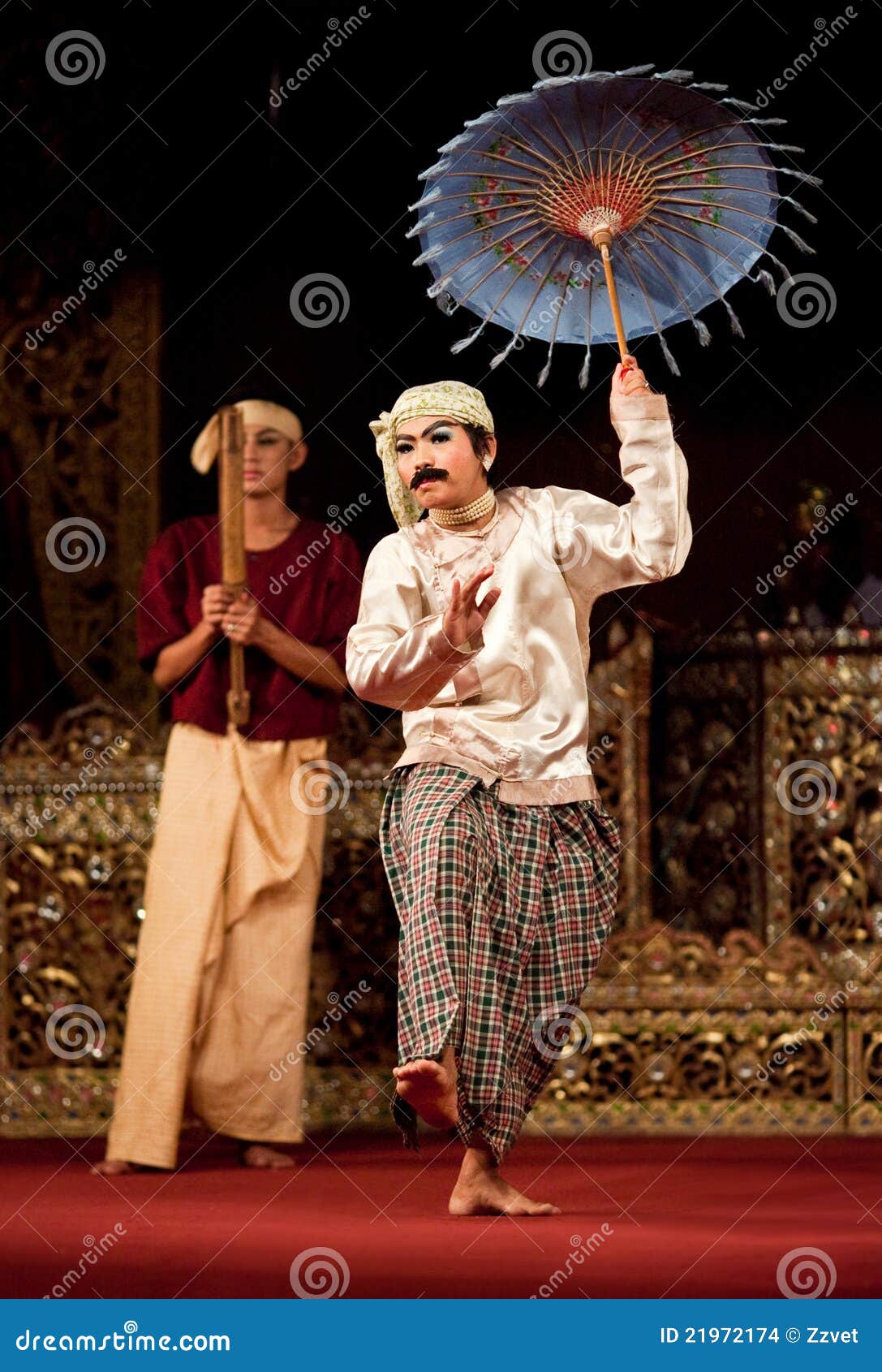 Myanmar Folk Dance editorial stock image. Image of clothes - 21972174