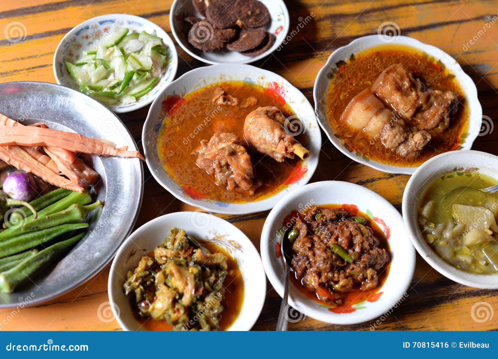 Myanmar Food Set stock photo. Image of food, chicken - 70815416