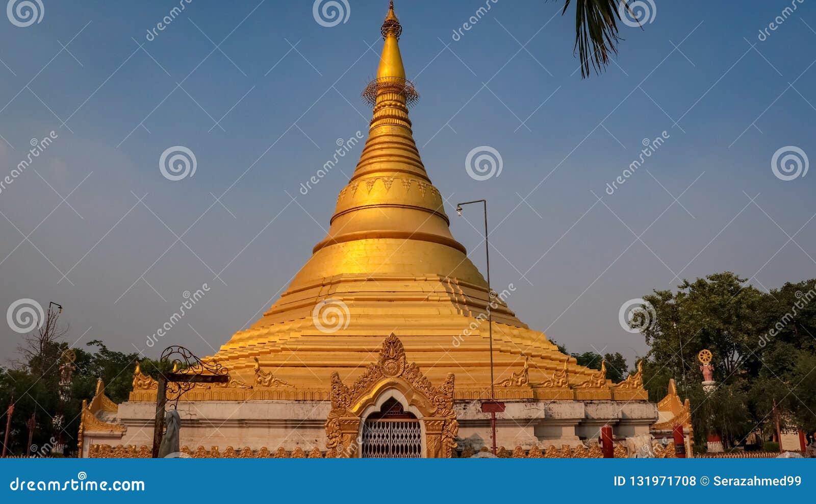 Myanmar Golden Temple stock photo. Image of interior - 131971708
