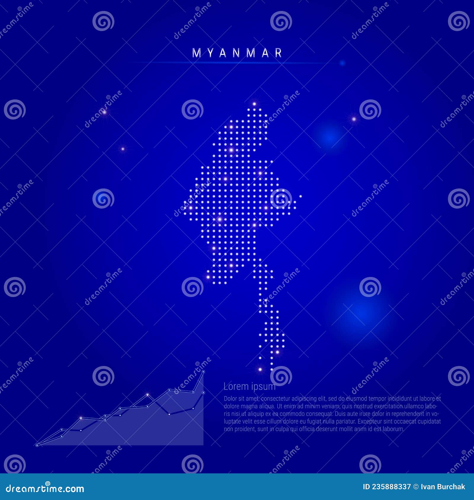 Myanmar Map Infographics Vector Template With Regions And Pointer Marks ...