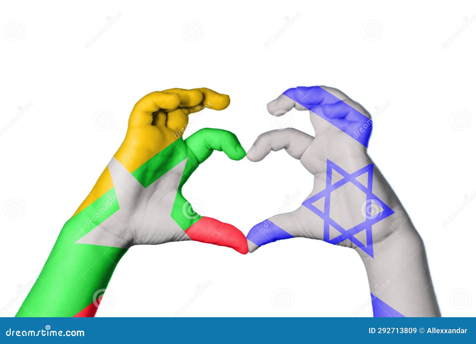 Myanmar Israel Heart, Hand Gesture Making Heart Stock Illustration ...