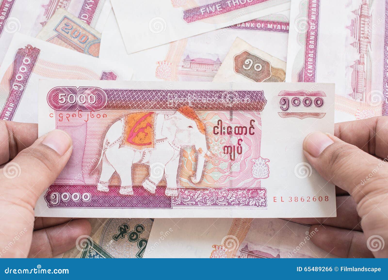 Myanmar kyat banknote stock photo. Image of banking, 5000 - 65489266