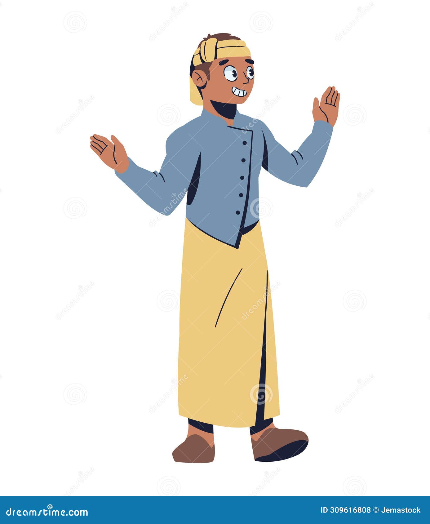 Myanmar man character stock vector. Illustration of myanmar - 309616808