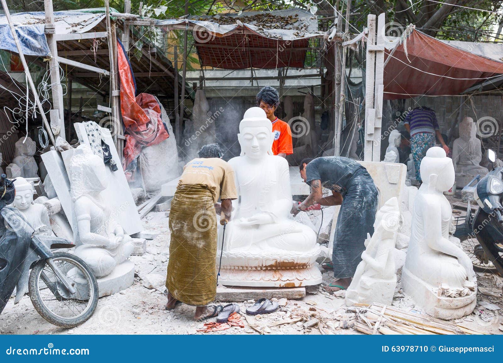 Myanmar editorial image. Image of birmania, buddha, marble - 63978710