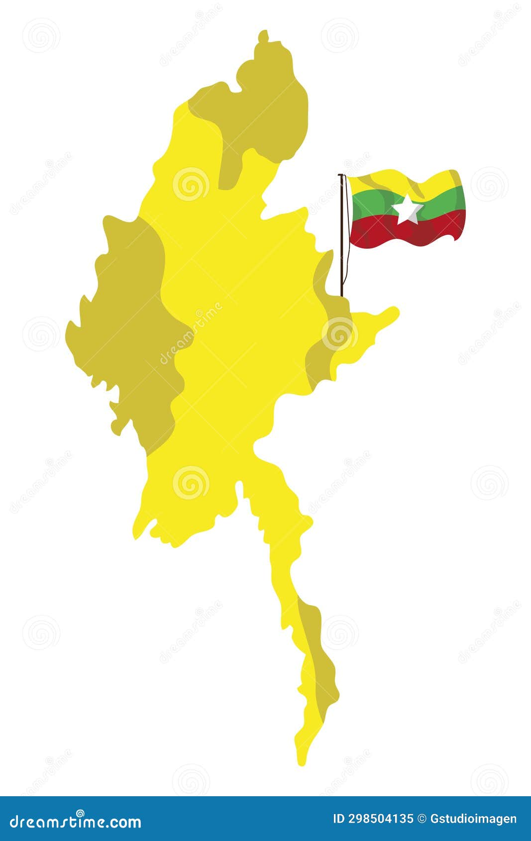 Myanmar map design stock vector. Illustration of vector - 298504135