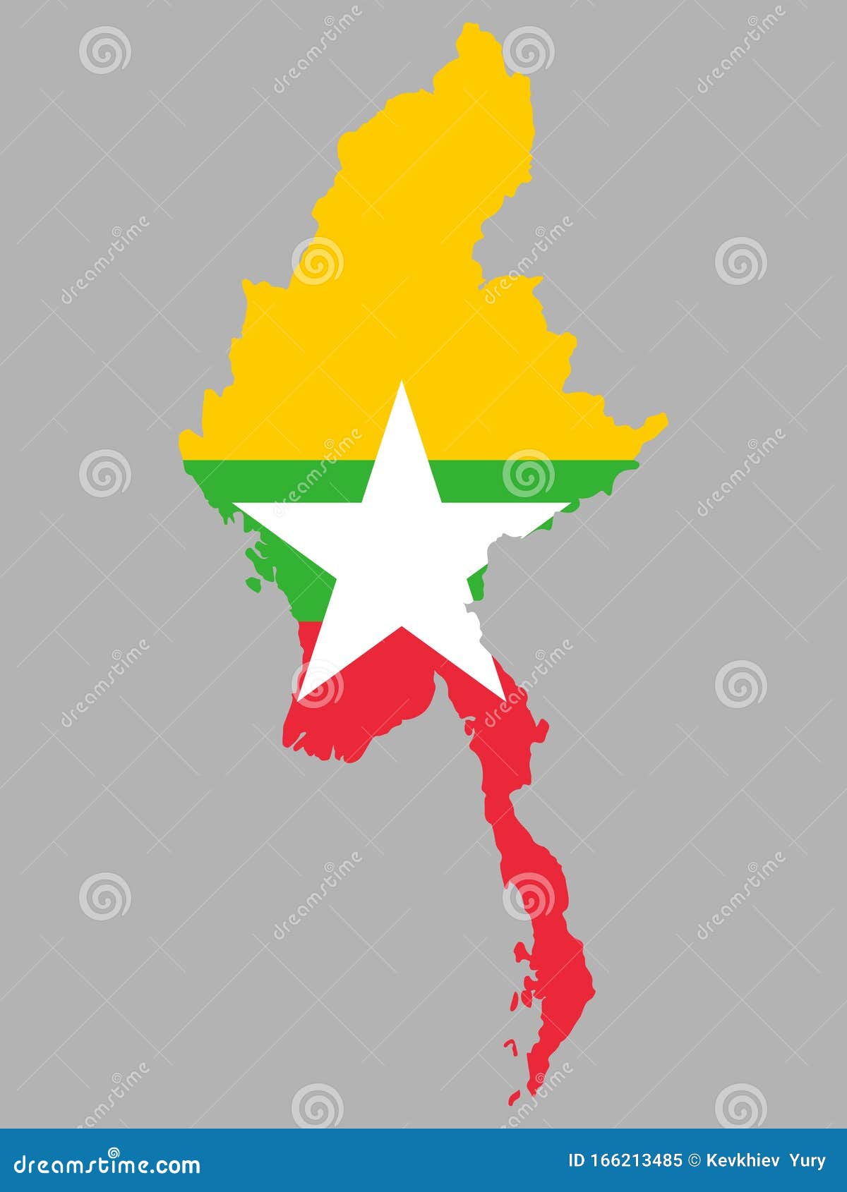 Myanmar Map Flag Vector Illustration Eps 10 Stock Vector - Illustration ...