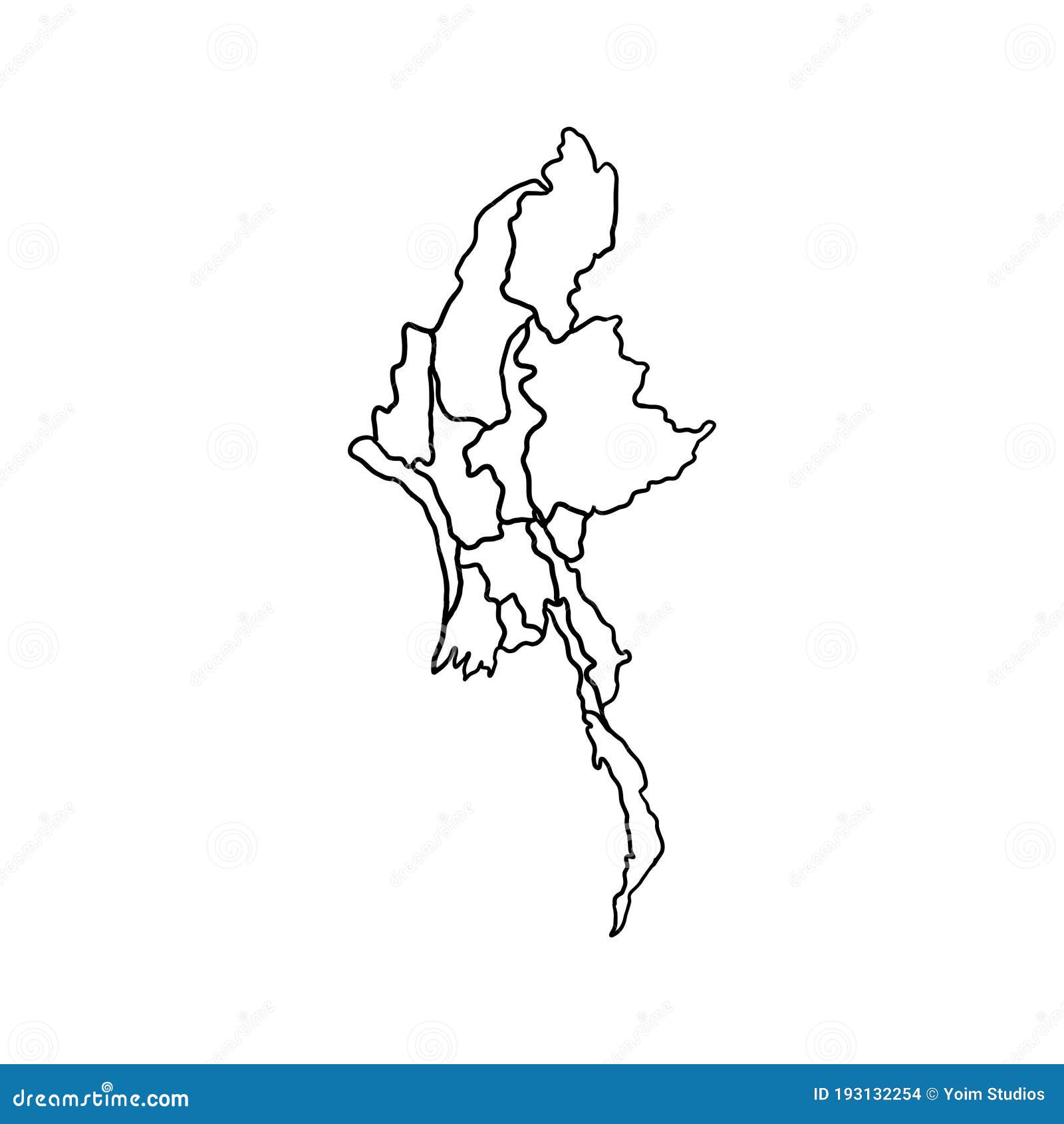 Myanmar Map Vector Design Template Illustration Stock Vector ...