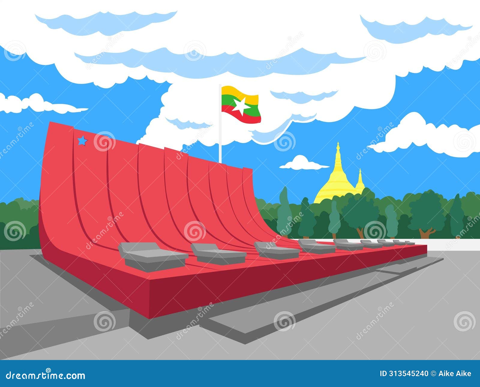 Burmese Martyrs Day Arzarni Myanmar National Holiday 19 July Soldier ...