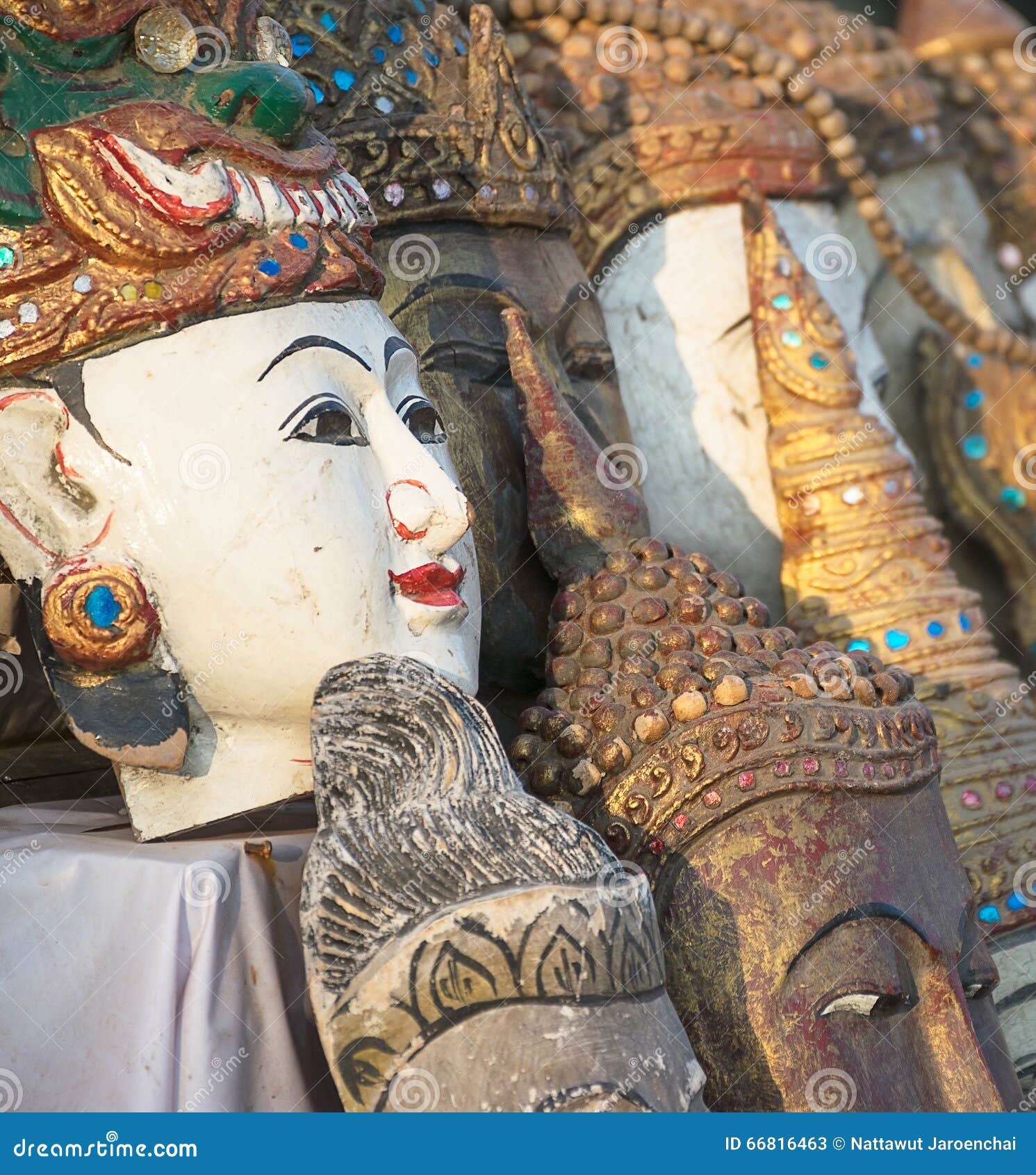 Myanmar mask stock image. Image of golden, expression - 66816463
