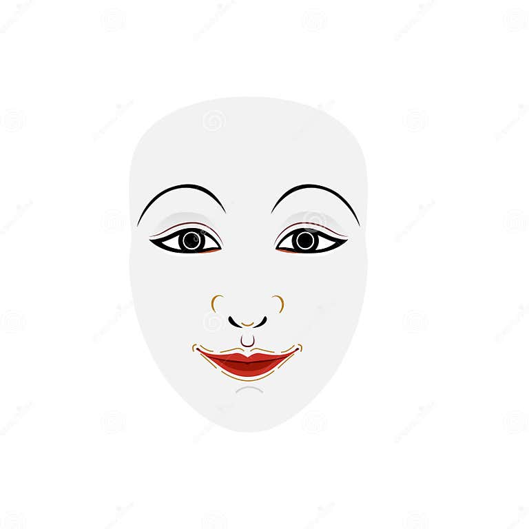 Man face myanmar mask stock vector. Illustration of portrait - 307341378