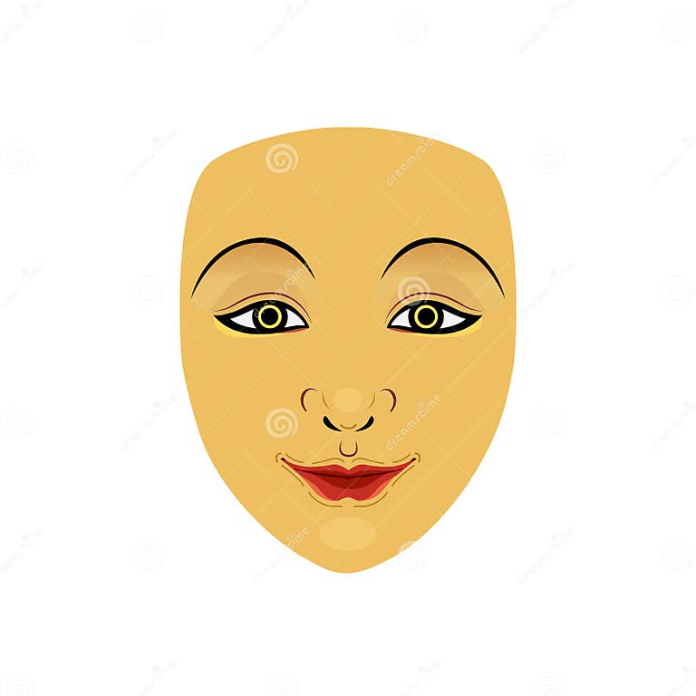 Myanmar mask stock vector. Illustration of craft, culture - 307341382