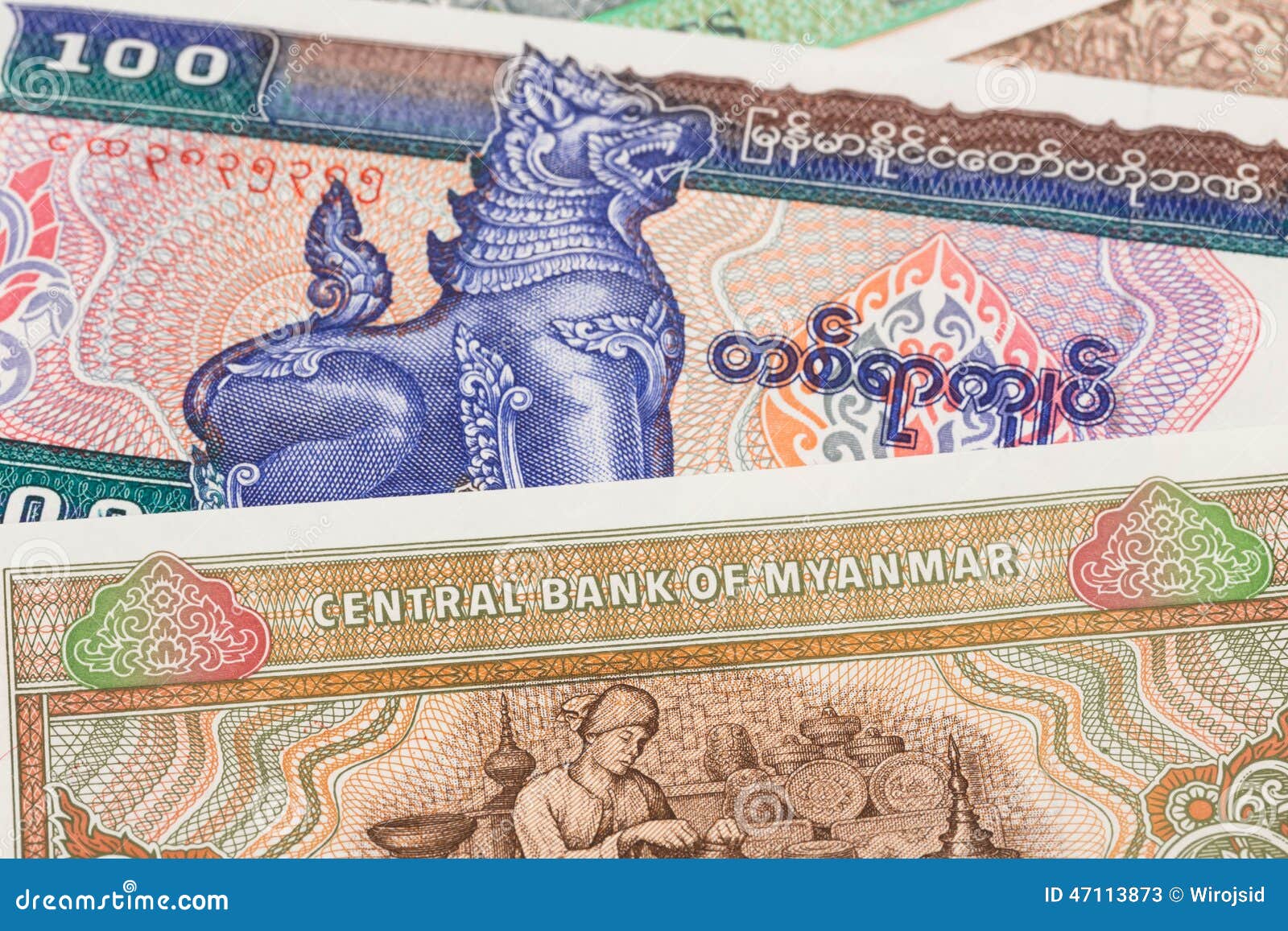 Myanmar Money Kyat Banknote Stock Image - Image of note, myanmar: 47113873