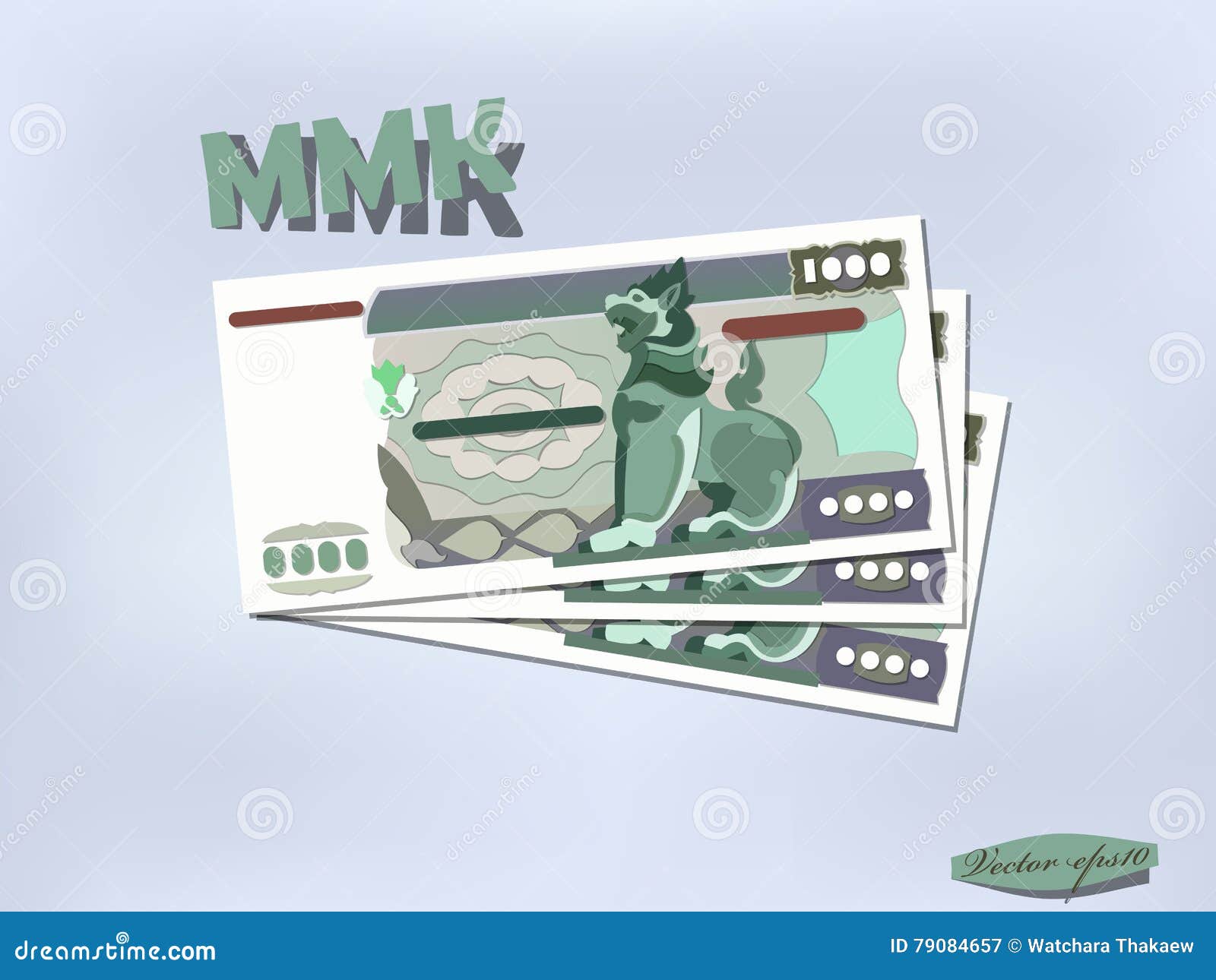 Myanmar money paper design stock vector. Illustration of payment - 79084657