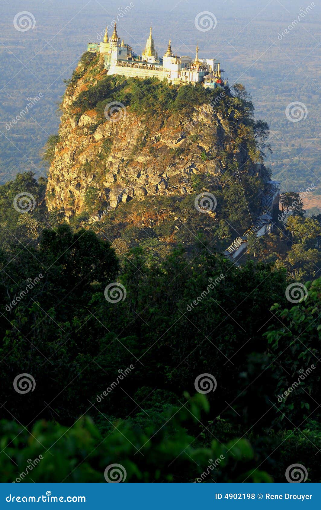 Myanmar, Mount Popa stock photo. Image of landscape, central - 4902198