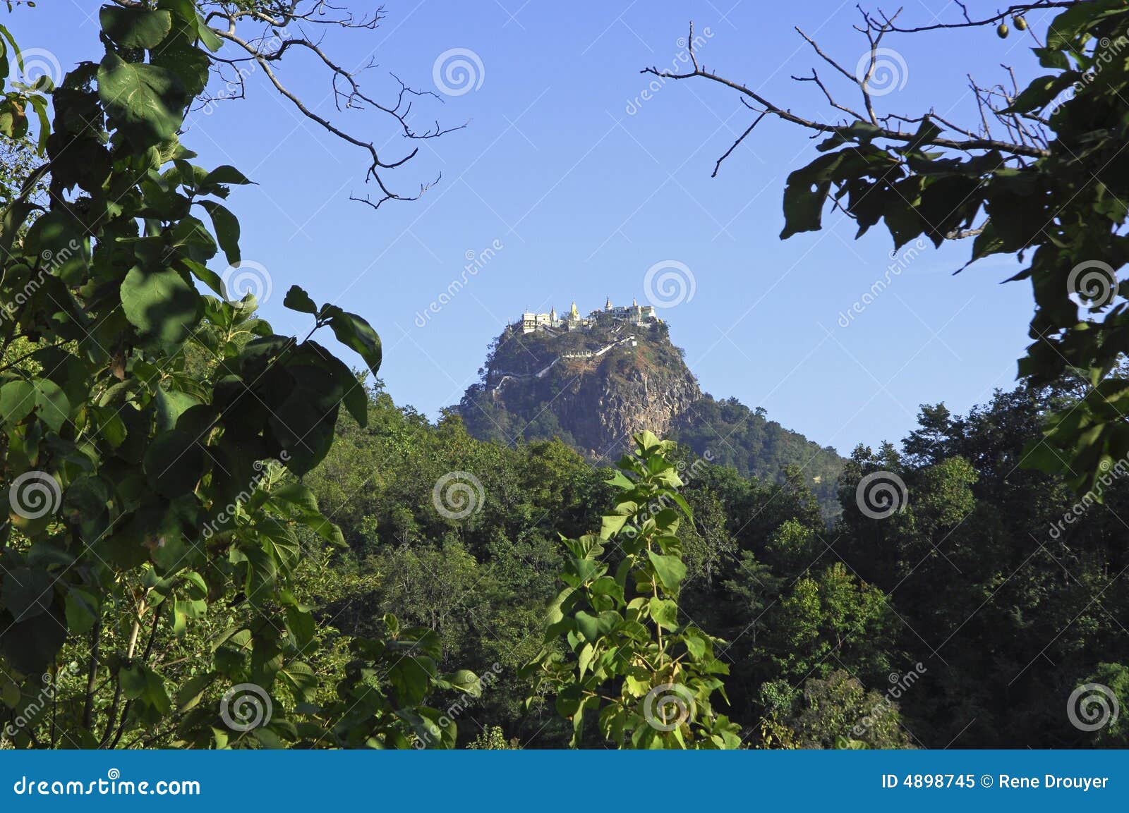 Myanmar, Mount Popa or Popa Hill Stock Image - Image of myanmar ...