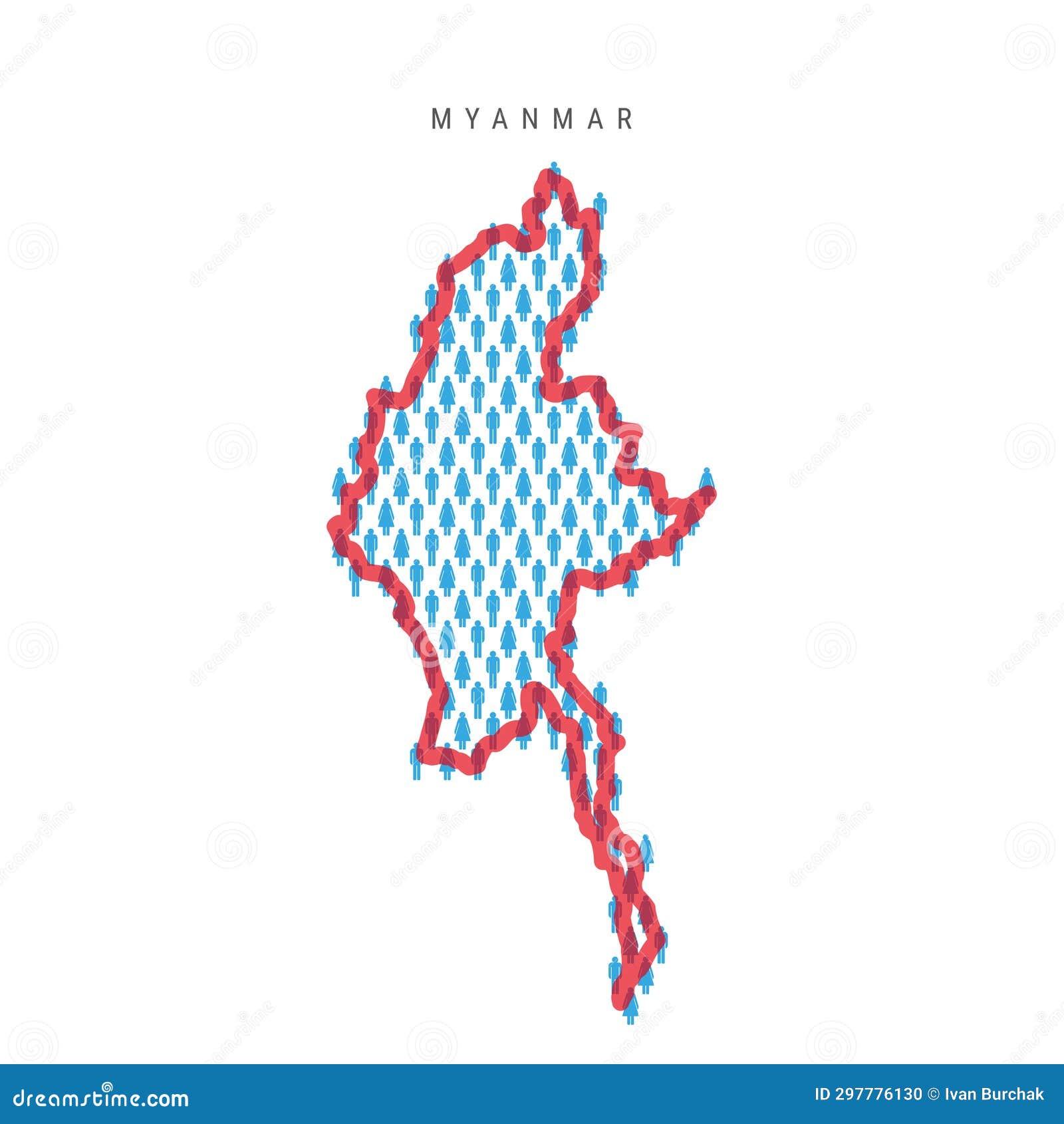Burma Icons Set Cartoon Vector. Republic Of Union Of Myanmar ...
