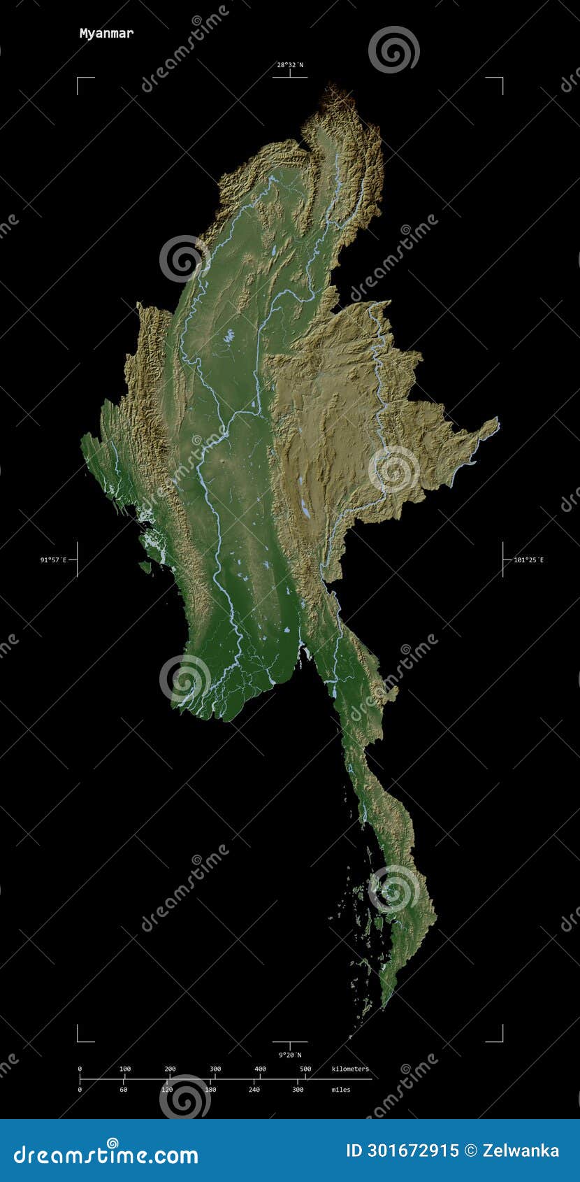 Myanmar Shape on Black. Pale Stock Illustration - Illustration of ...