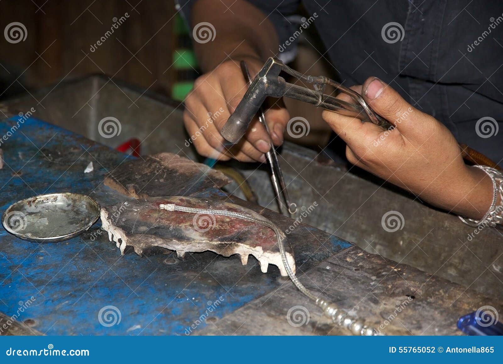 Myanmar silversmith editorial photography. Image of traditional - 55765052