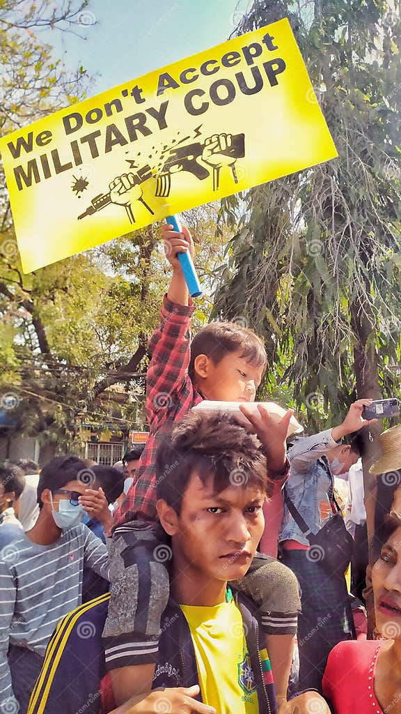 Myanmar Spring Revolution for Democracy Editorial Image - Image of ...