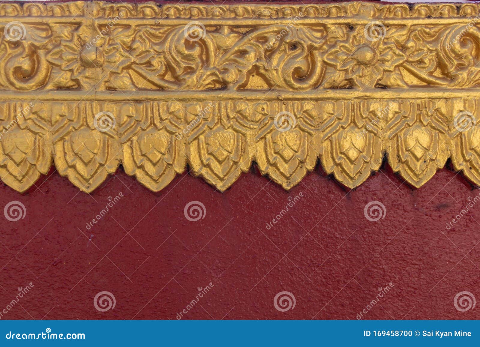 Myanmar Style Ornament Pattern Background. Stock Photo - Image of style ...