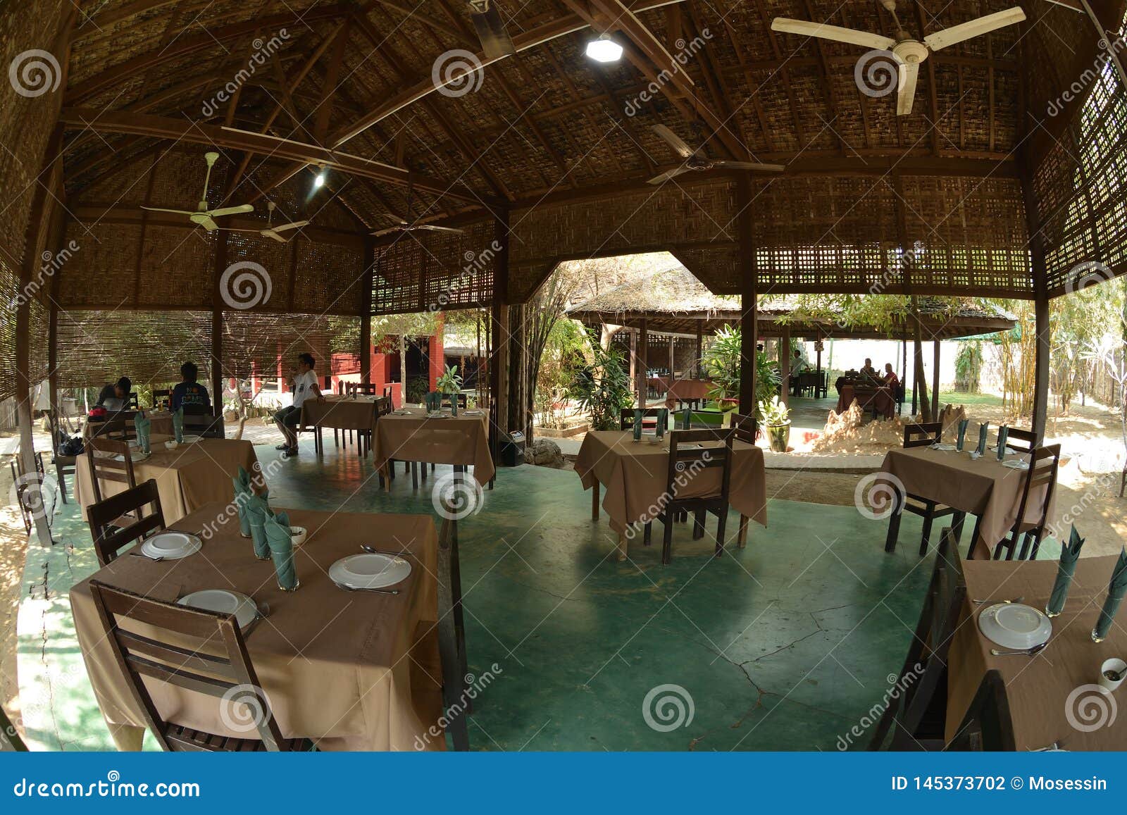 Myanmar Style Restaurant Interior Raw Design Editorial Photography ...
