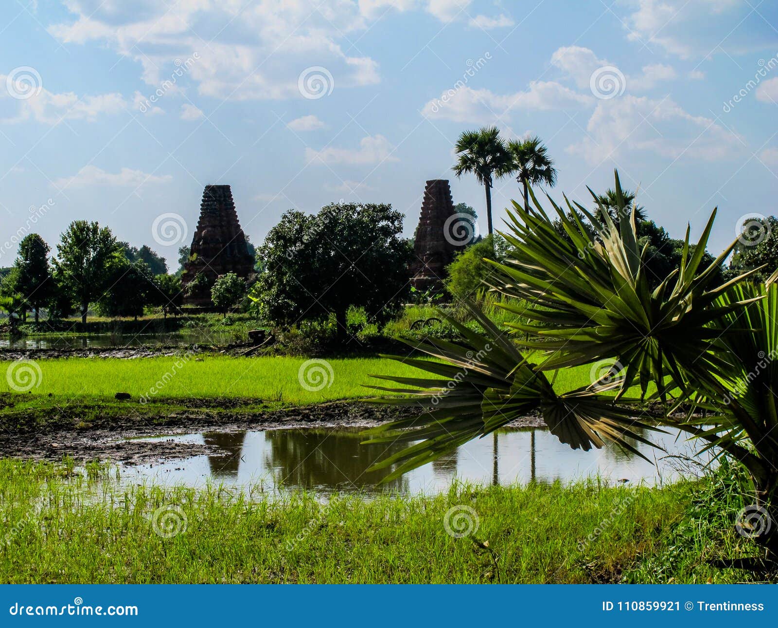 Myanmar in the summer stock image. Image of temples - 110859921