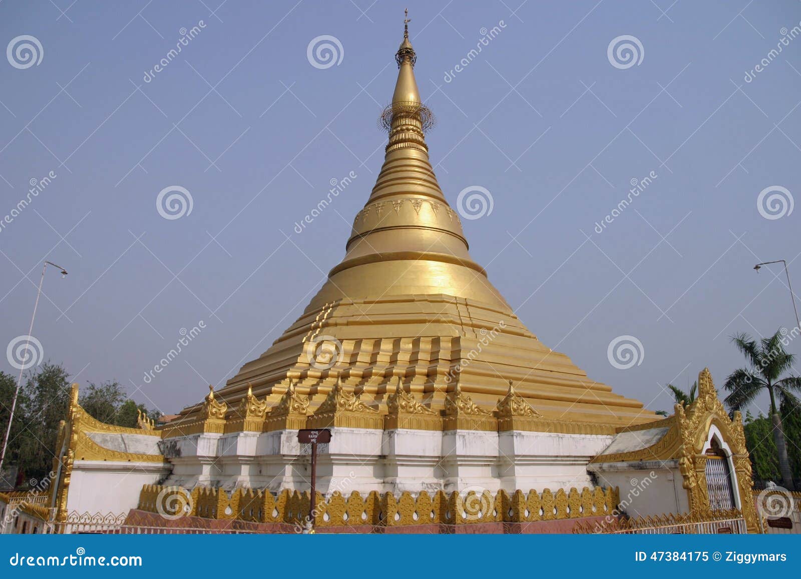 Myanmar Temple In Lumbini, Nepal - Birthplace Of Buddha Stock Image ...