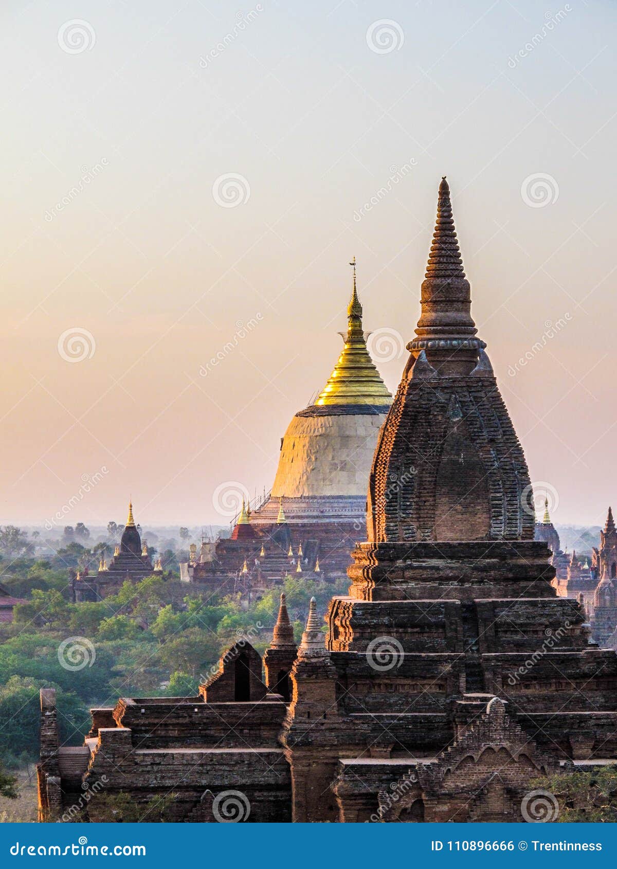 Myanmar Temples in the Summer Stock Photo - Image of ancient, stilts ...