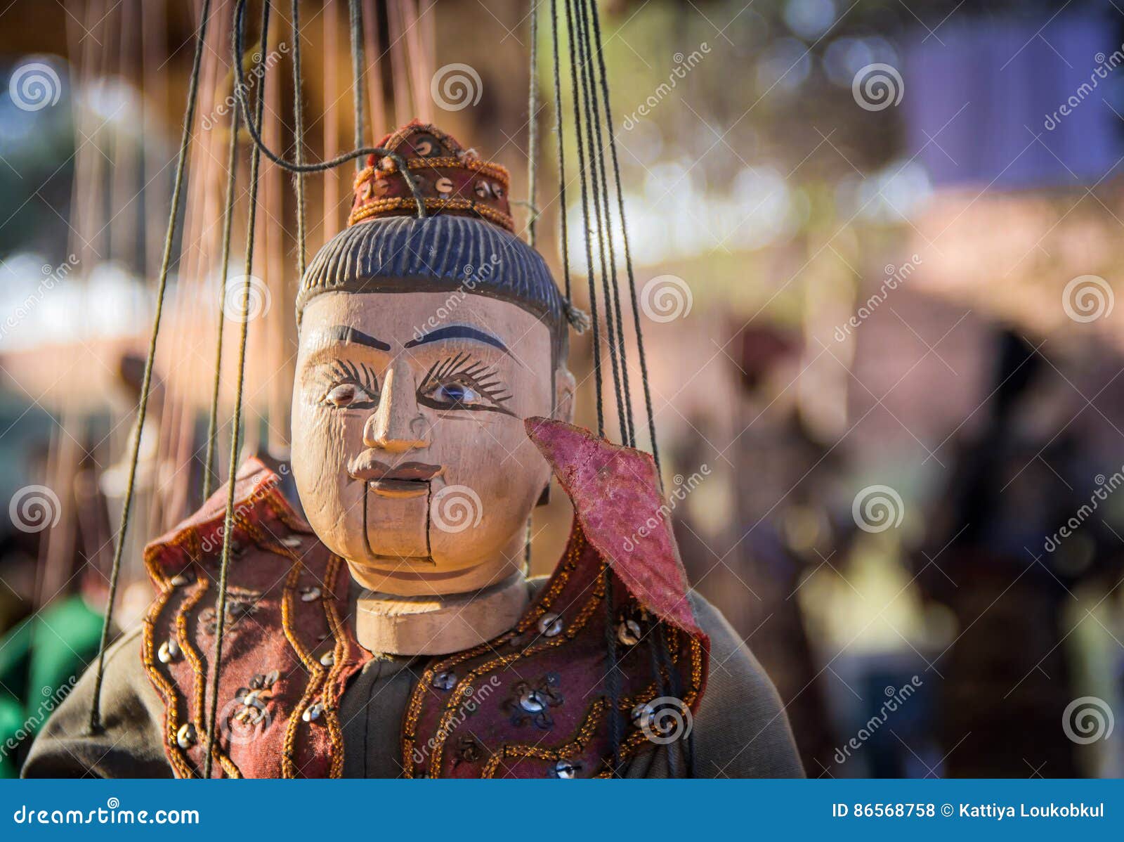 Myanmar Tradition Puppet Hanging Stock Photo - Image of wallpaper ...