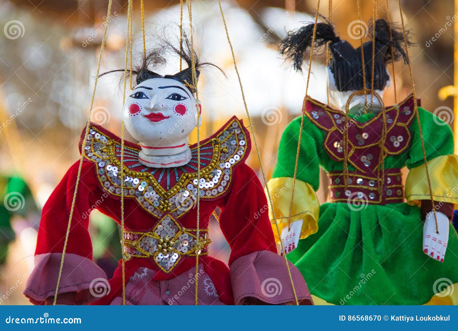 Myanmar Tradition Puppet Souvenir Stock Photo - Image of burma, culture ...